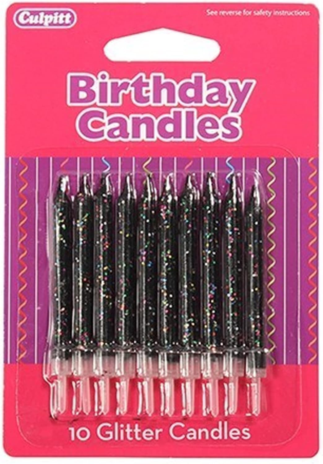 CULPITT Glitter Cake Candles, 10 Pack, Birthday Candle for Cakes ...