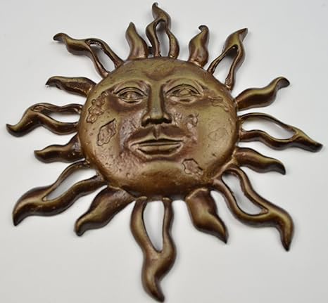 Amazon.com: Unique Cast Iron Sun Plaque - NEW Bronze Color : Home & Kitchen