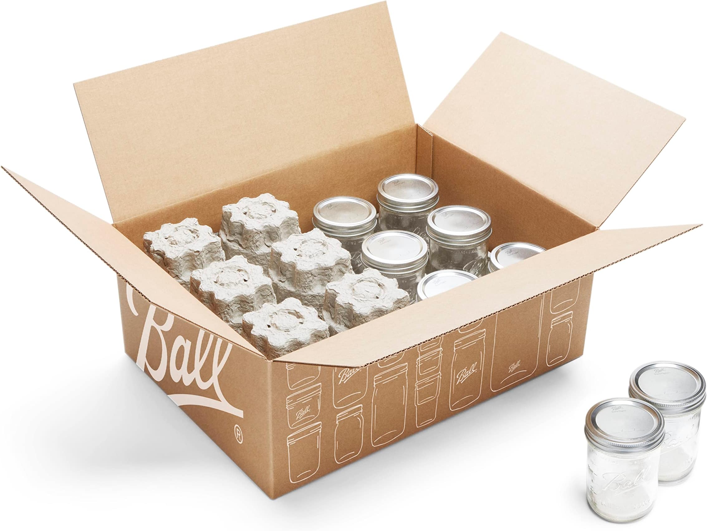 Amazon.com: Ball Nesting Mason Jar Set, Wide Mouth, Pint, 12-Pack: Home ...