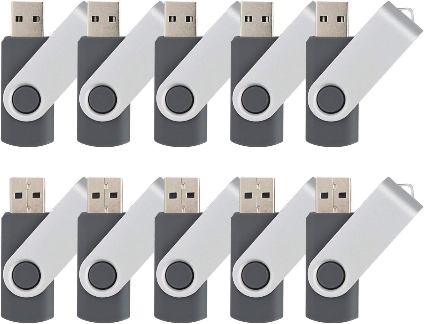 Wholesale 10 Pack 1MB-32GB Bulk Pack USB Flash Drives Swivel Thumb ...