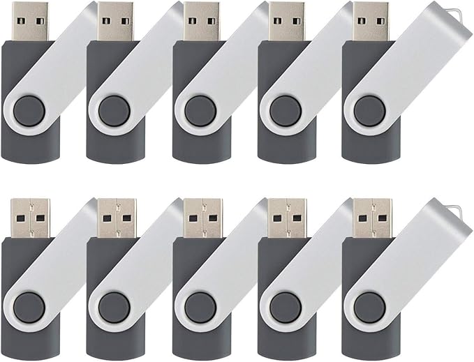 Wholesale 10 Pack 1MB-32GB Bulk Pack USB Flash Drives Swivel Thumb ...