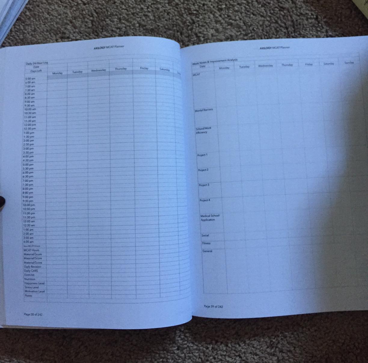 Amazon.com: MCAT: A 24 Hour Daily Planner: Axilogy Test Prep ...