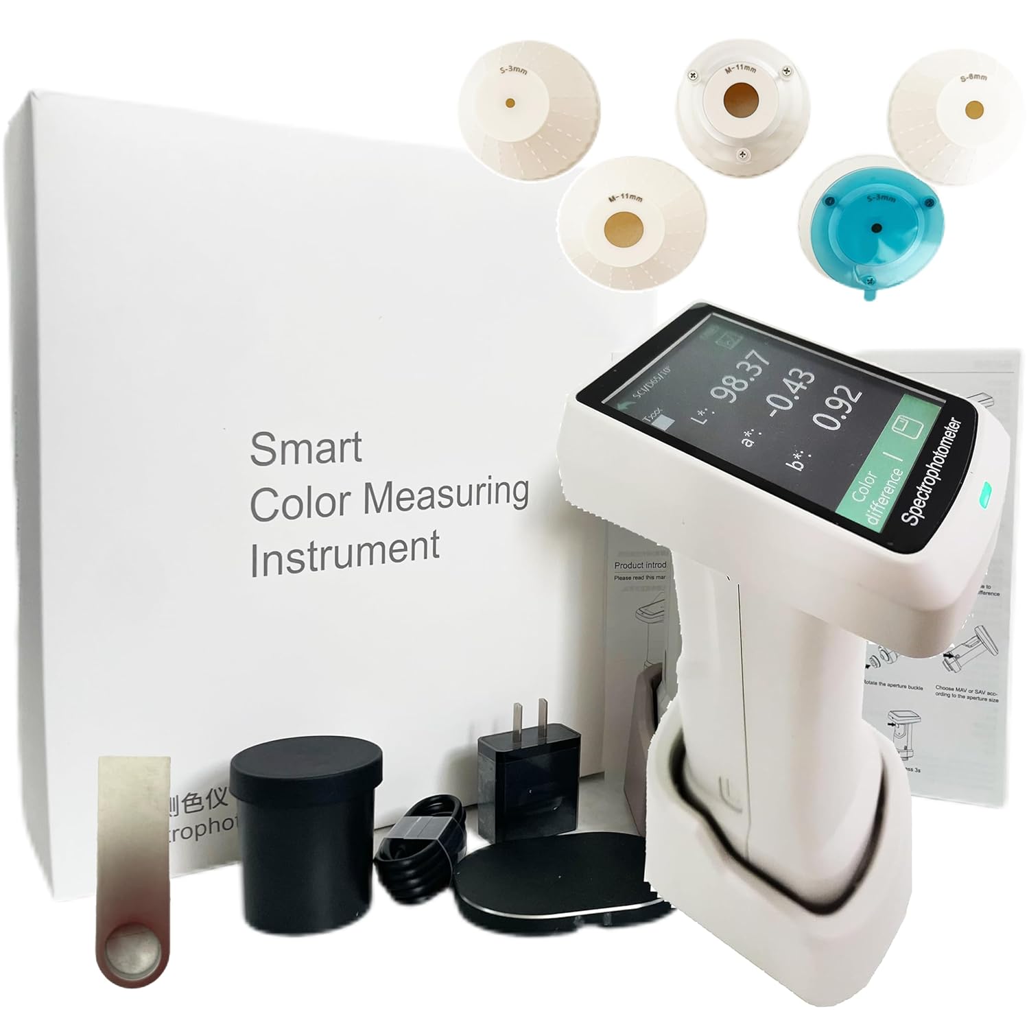Amazon.com: VTSYIQI Spectrophotometer Paint Spectrophotometer Handheld ...