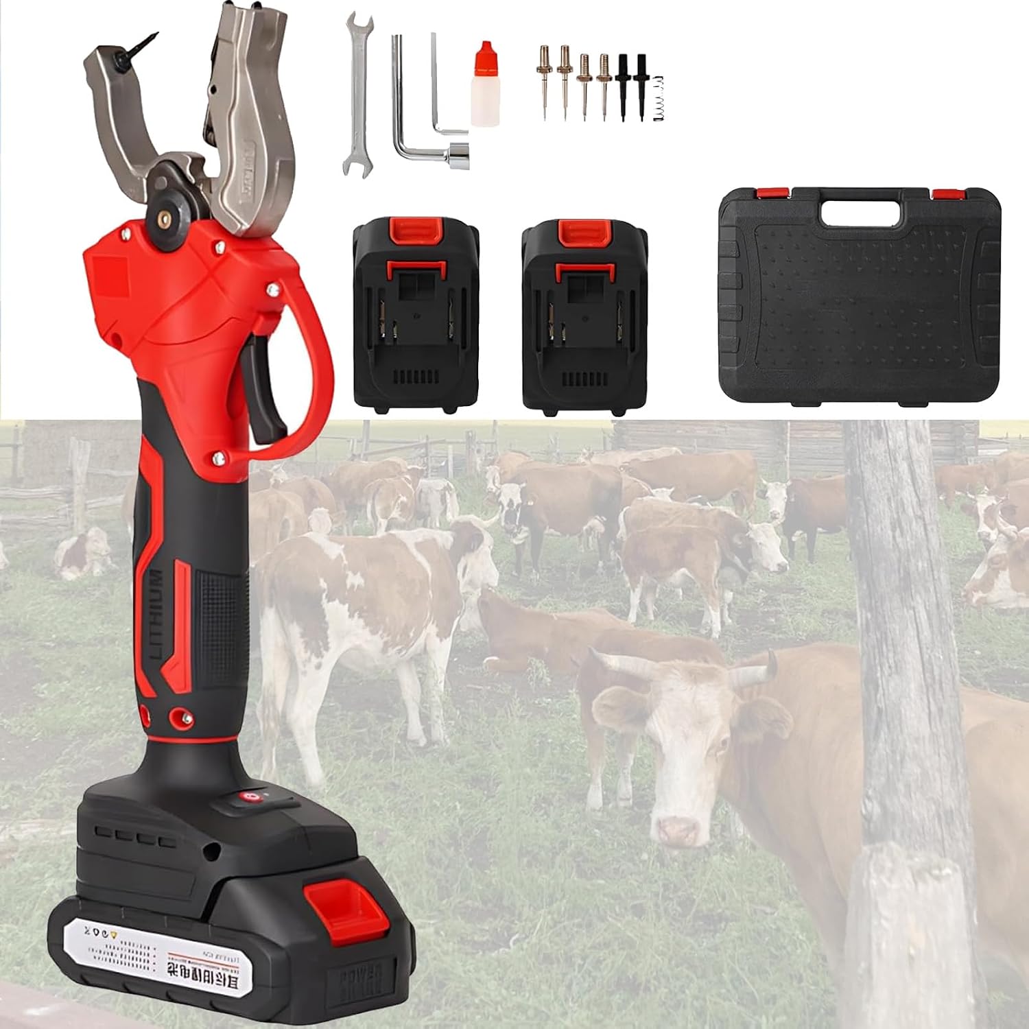Amazon.com: Speed Tagger Cattle, Electric Tagging Tool with 2 Batteries ...