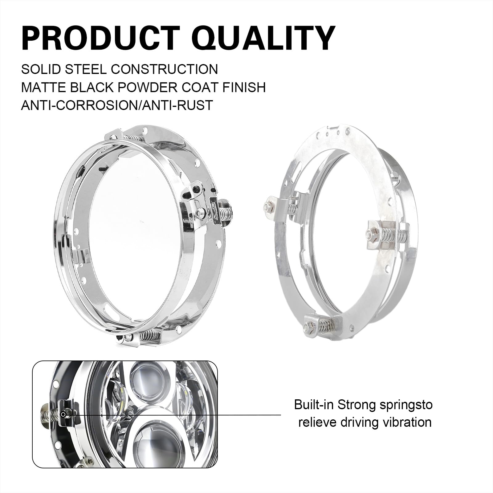 Snapklik.com : SKTYANTS 7 Inch Headlight Ring Bracket Mounting