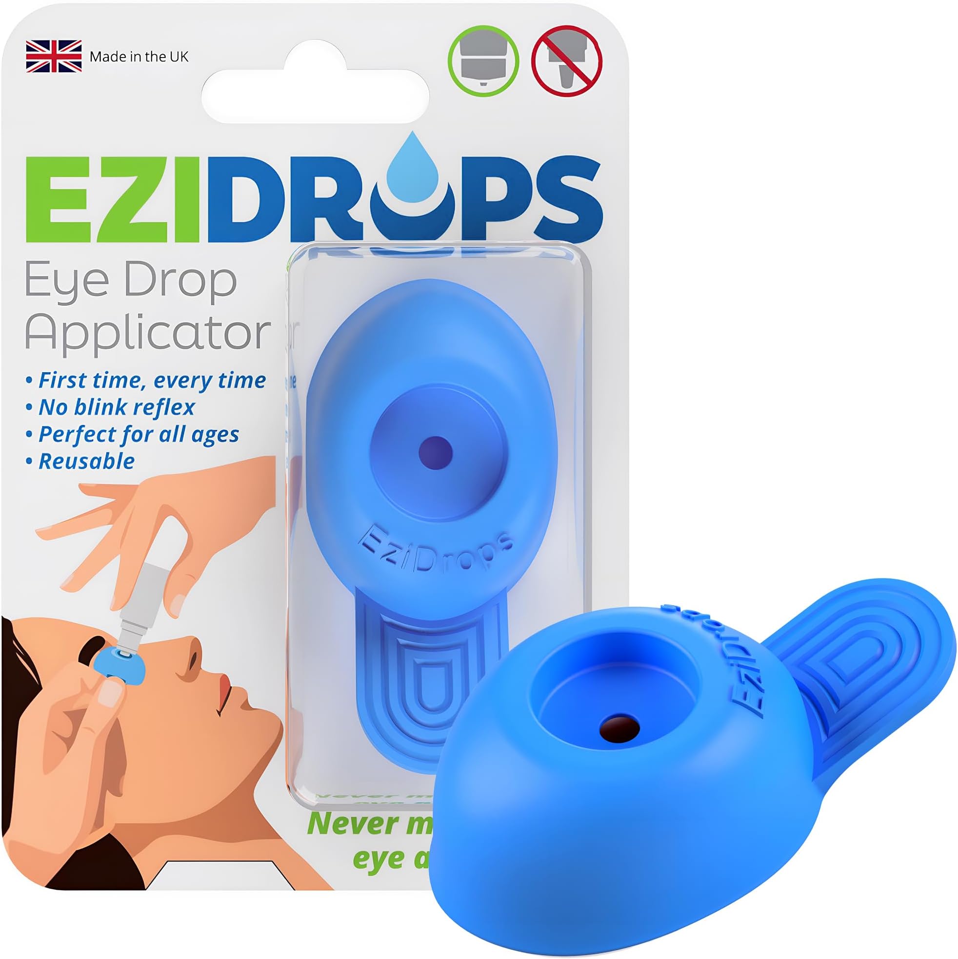 Amazon.com: EziDrops Eye Drop Dispenser - Suitable for Wide/Flat Head ...