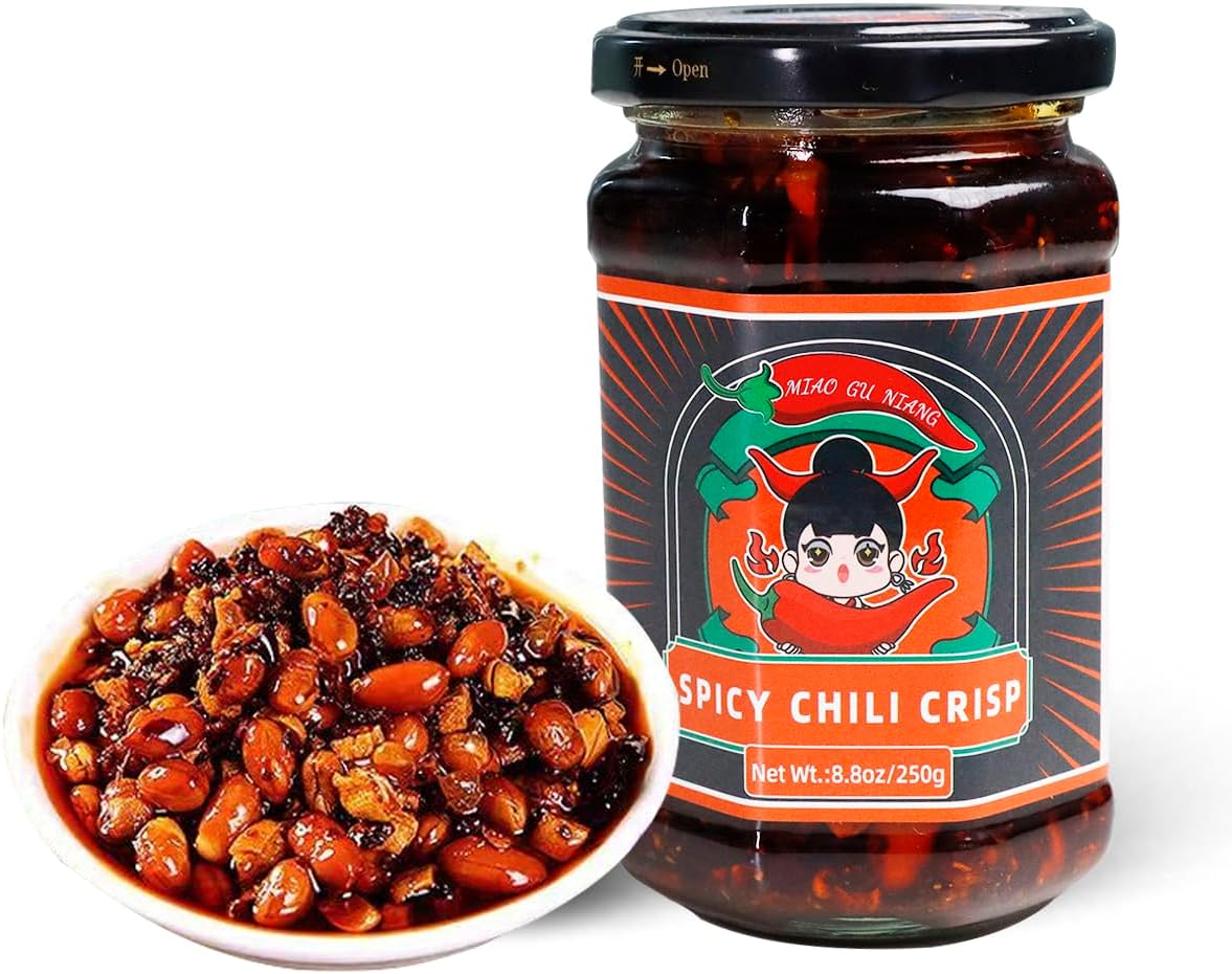 Amazon.com : MIAOGUNIANG Spicy Chili Crisp Hot Sauce Include Soybean ...