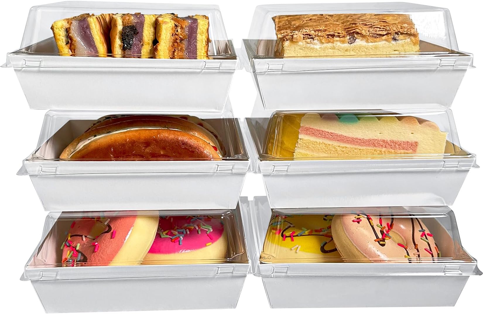 Amazon.com: 30-PACK Pink 7.4inch Square Charcuterie Box with Clear ...