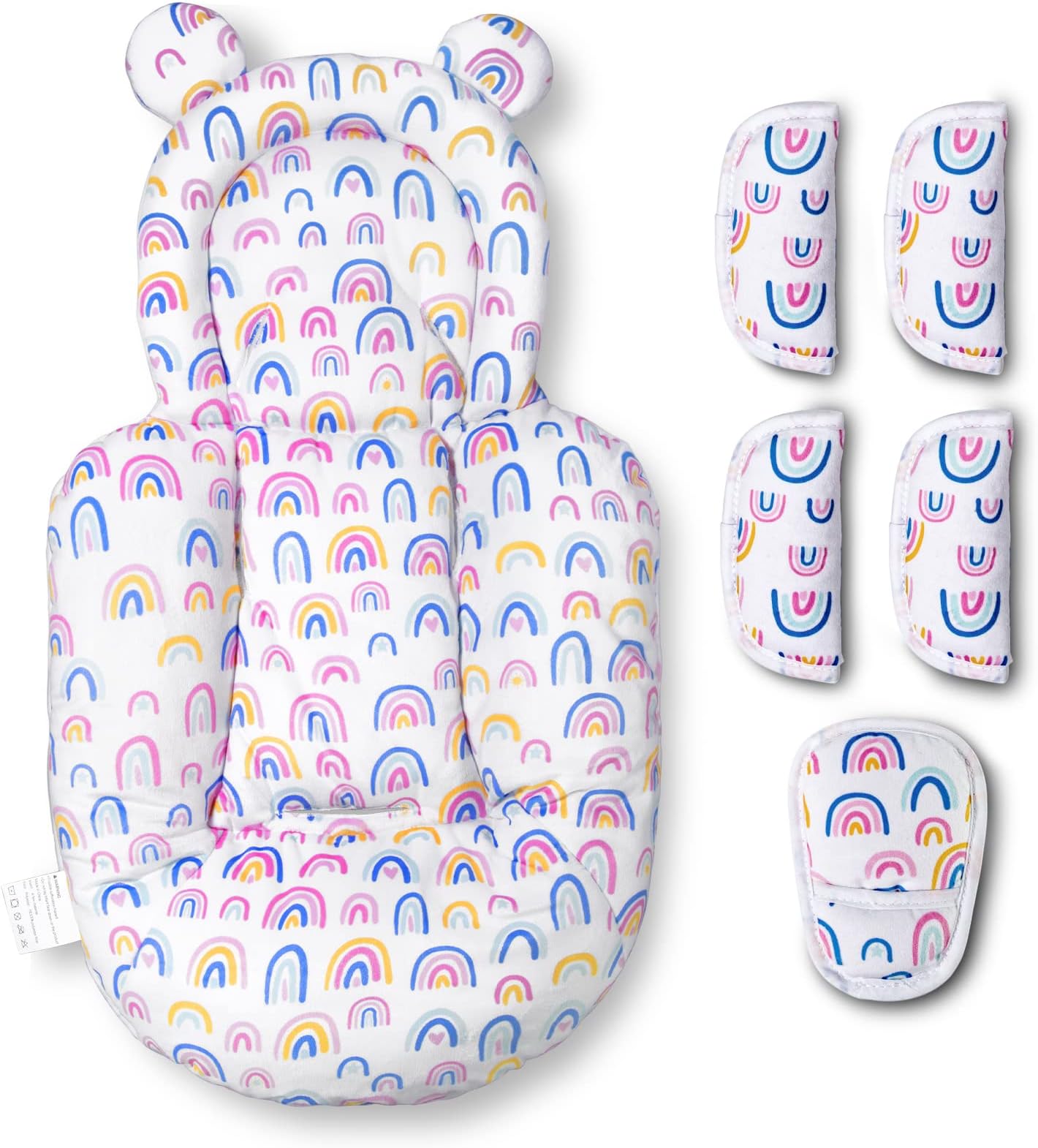 Amazon.com: Baby Car Seat Insert,Infant Car Seat Head Body Support,Soft ...