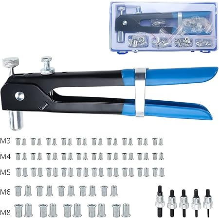 Amazon.com: BTSHUB 86pcs Hand Rivet Tool Nut Setter Kit, Thread Blind ...