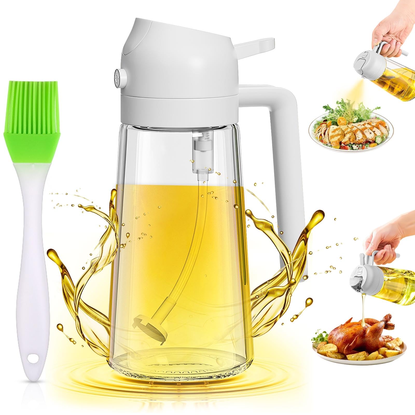 Amazon.com: 2 in 1 Oil Dispenser and Oil Sprayer for Cooking, Oil ...