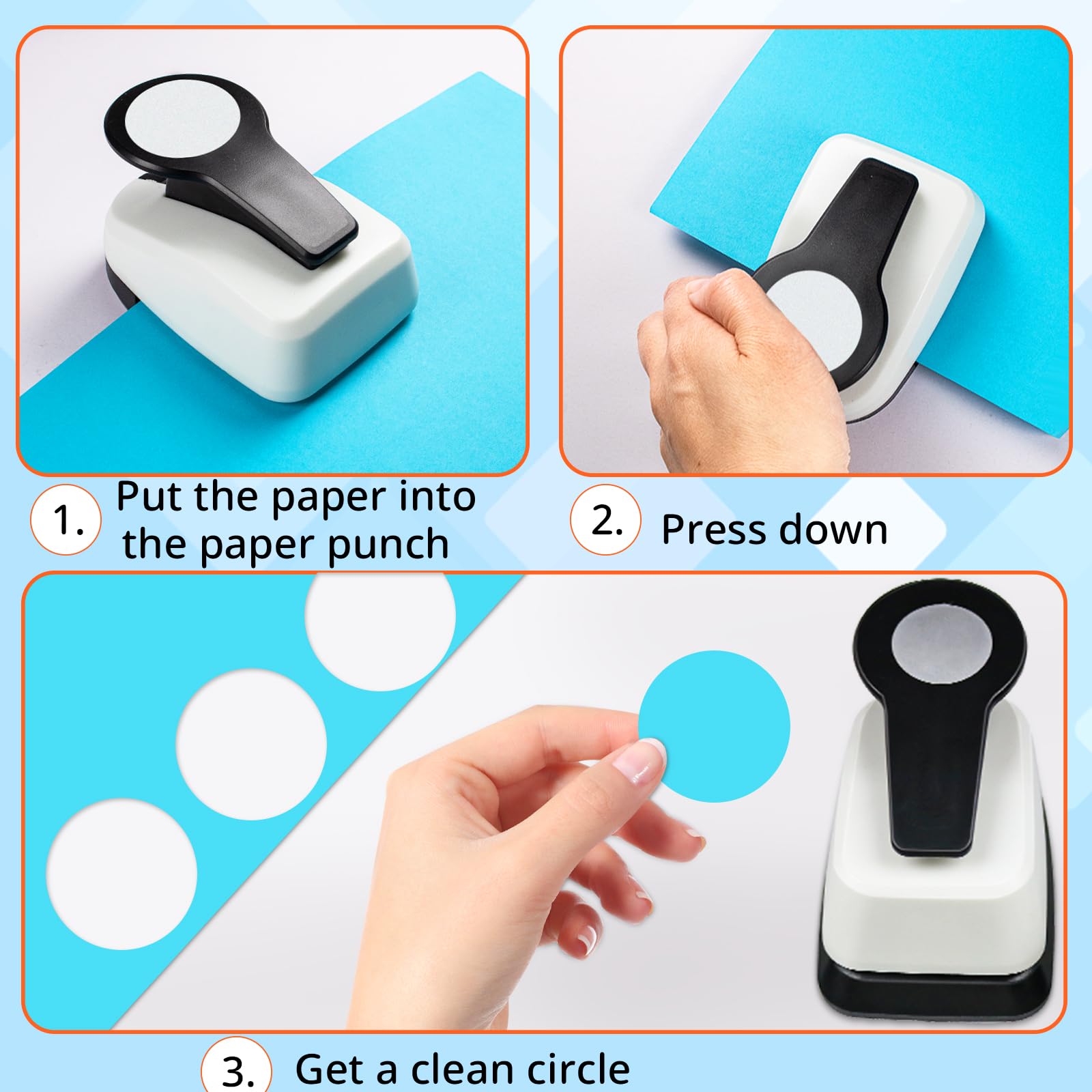 Snapklik.com : Circle Hole Punch 1.5 Inch Paper Punches For Crafts