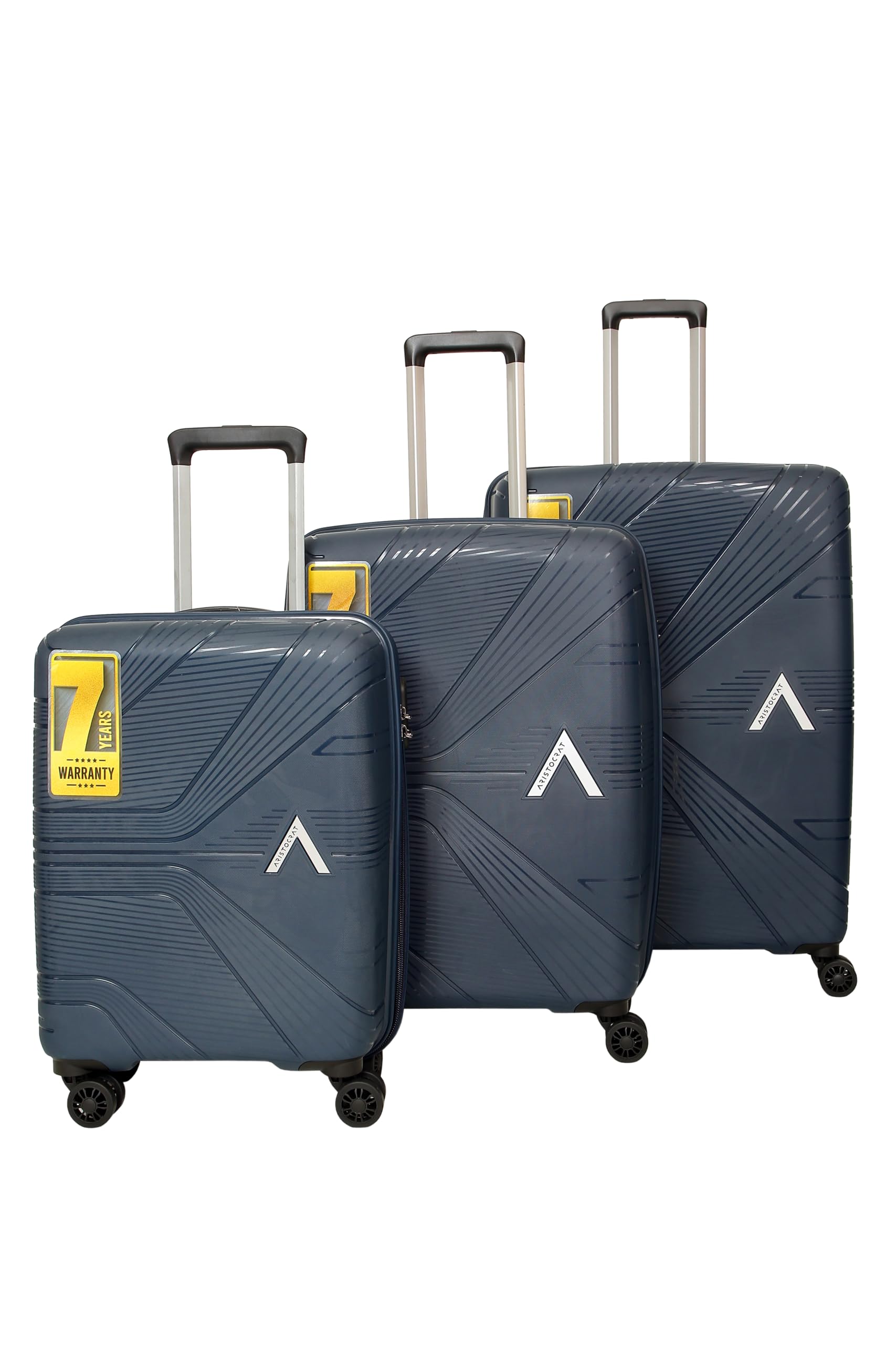 Buy VIP Aristocrat Polypropylene (Set of 3 Hard Suitcase Cabin, (55+66 ...