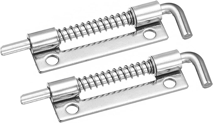 uxcell Spring Loaded Latch Pin, 2Pcs 3.35" - 304 Stainless Steel Spring ...