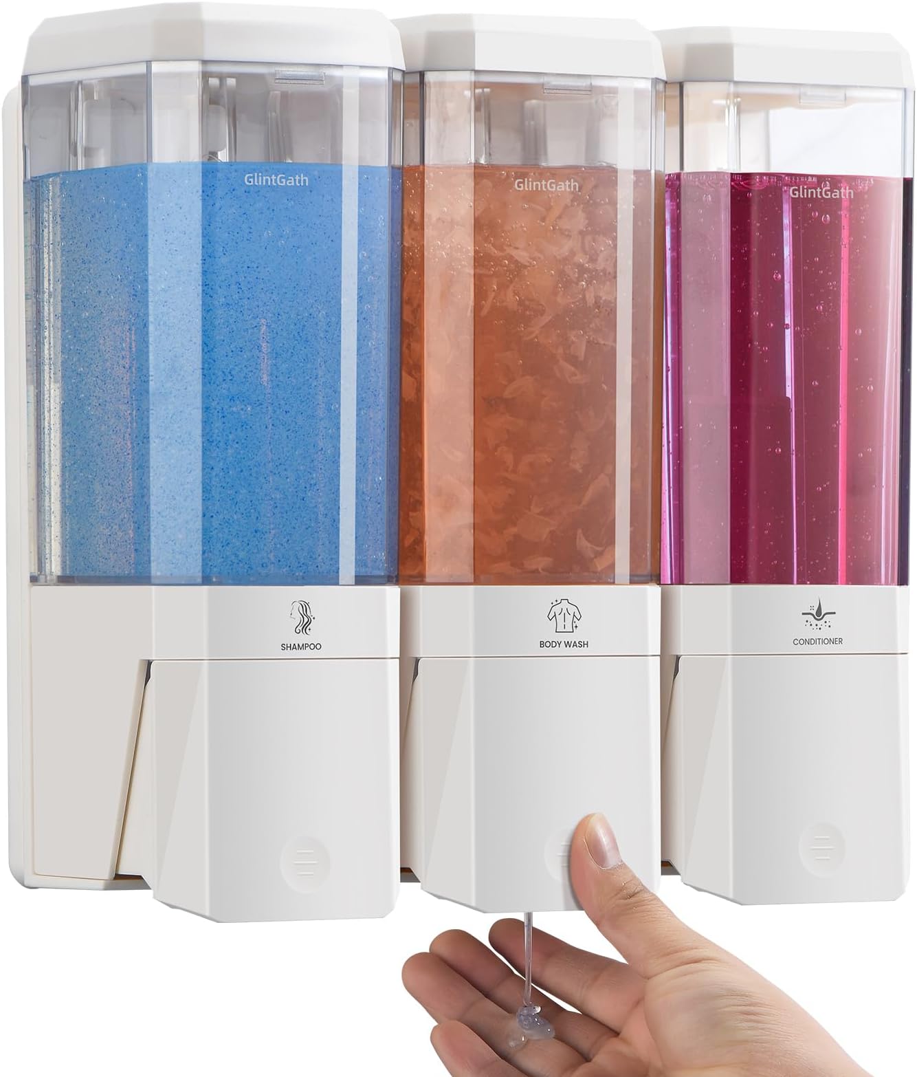 Amazon.com: 7Penn Shower Soap Dispenser with 3 Chambers for Shampoo ...
