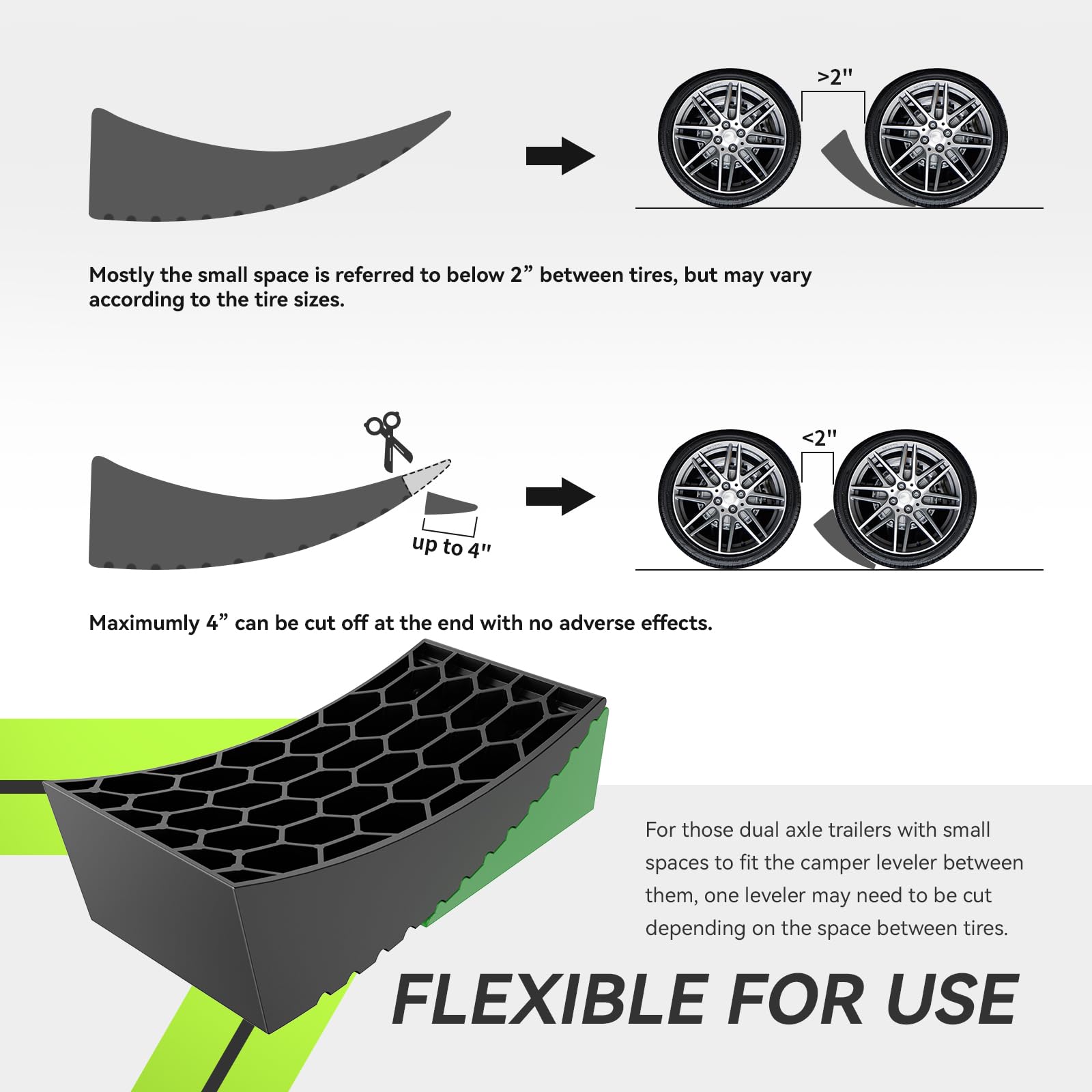 RVMATE Camper Levelers 8-Piece Kit RV Leveling Blocks Camper Wheel ...