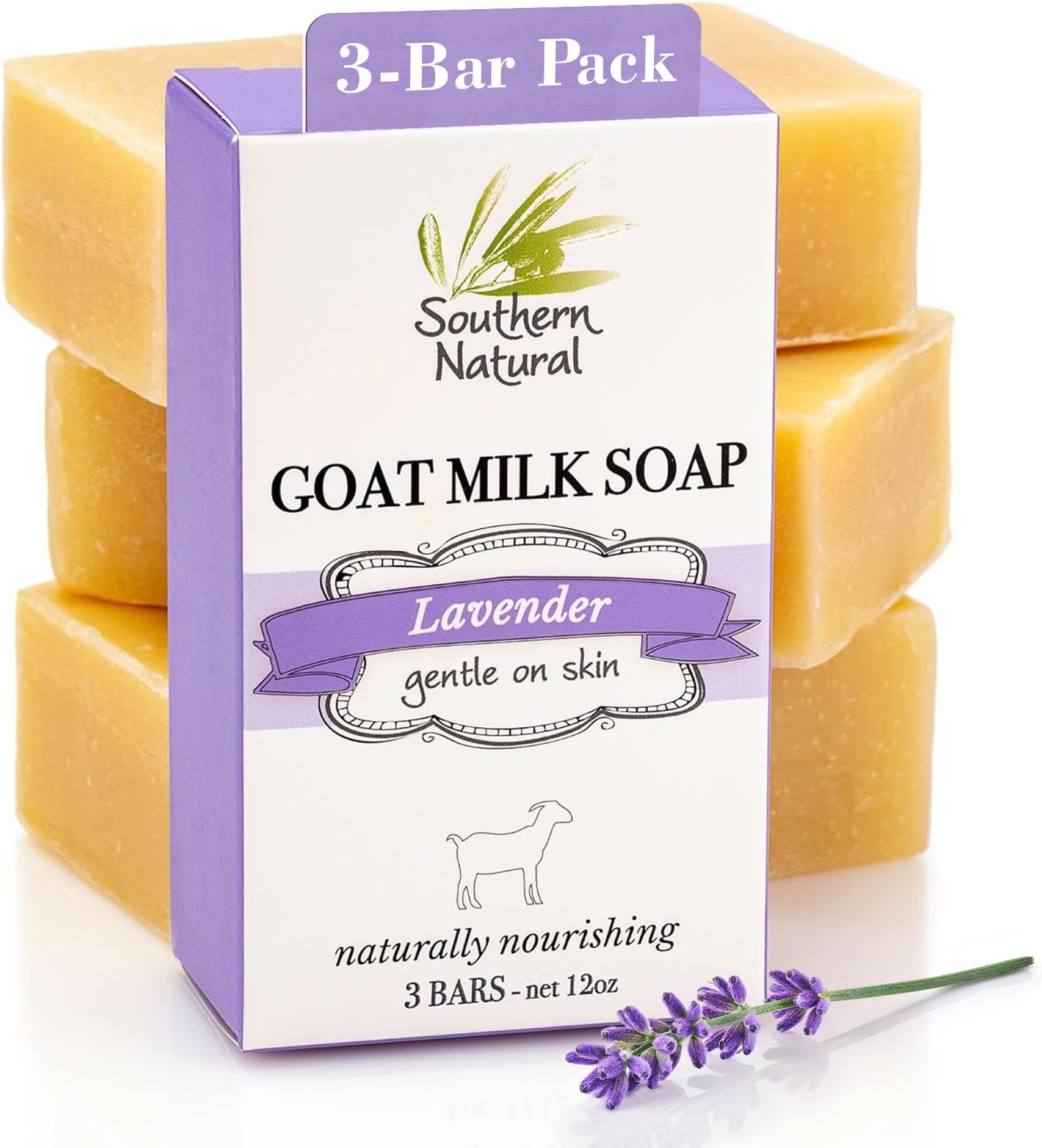 Amazon.com : Oatmeal Honey Goat's Milk Soap Bar – Natural Bar Soap for ...