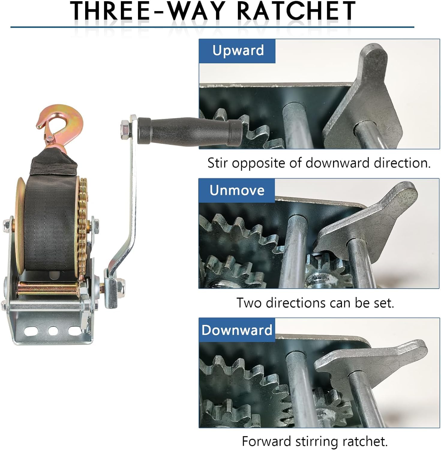 Snapklik.com : DASBET Boat Trailer Winch Hand Winch Crank Cable