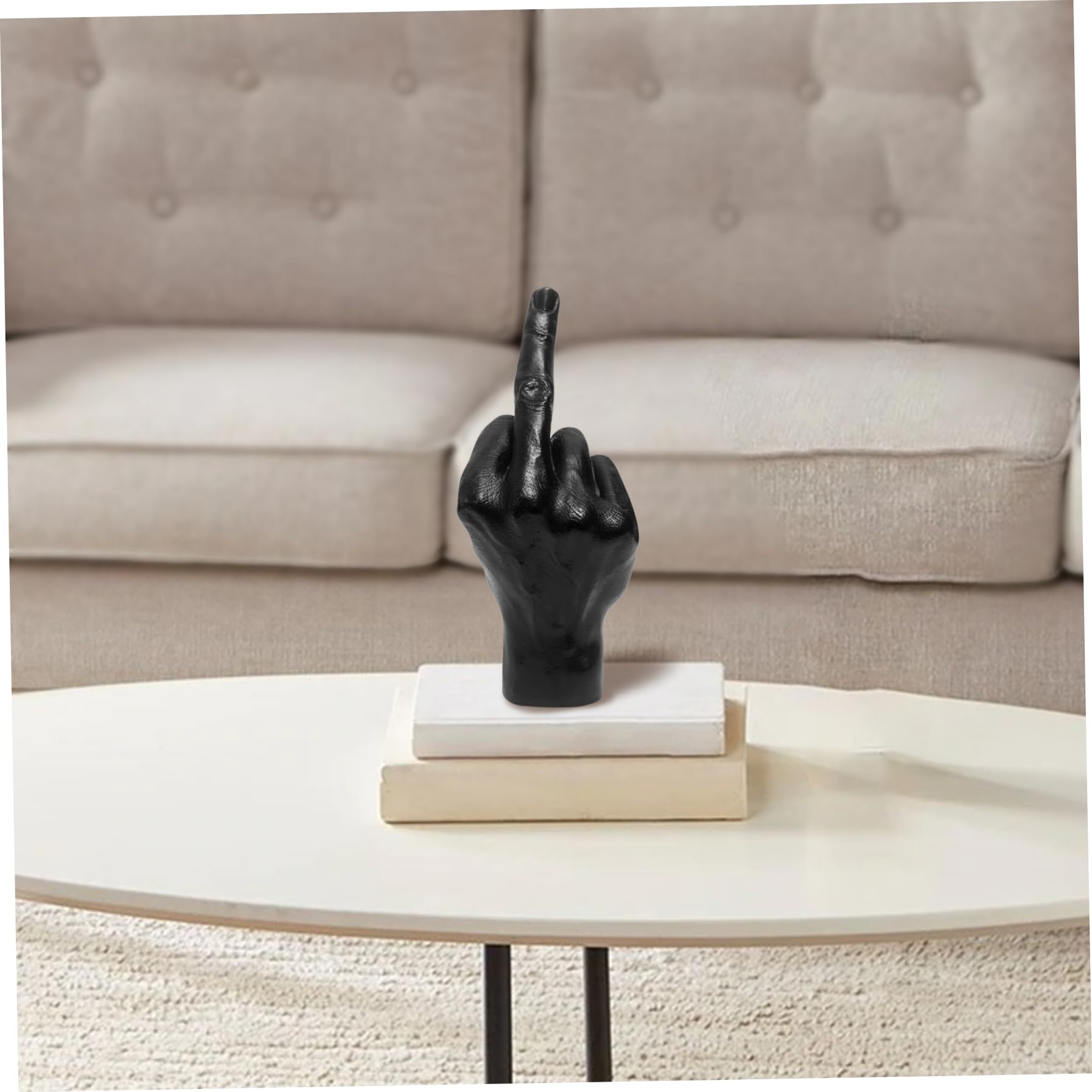Sculpture,Middle Finger Figure With Legs, Funny Middle Finger Statue ...