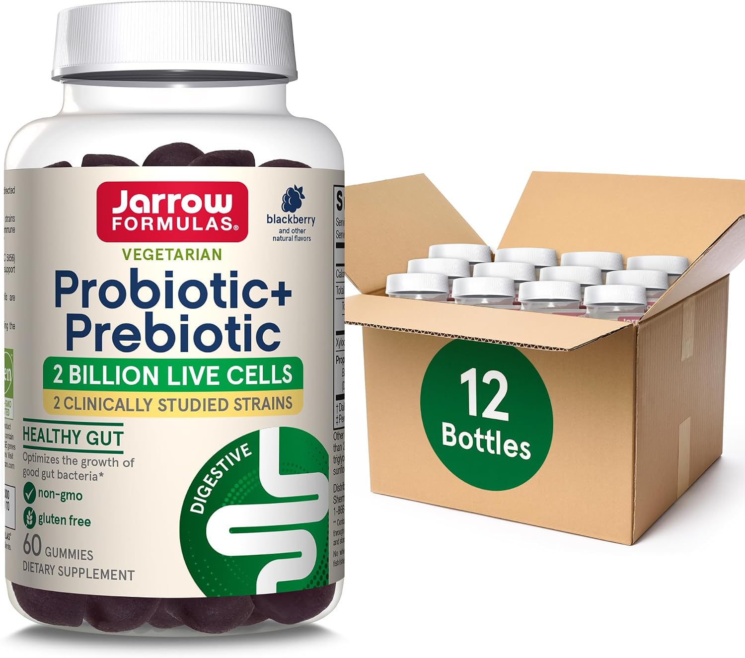 Amazon.com: Jarrow Formulas Probiotic+ Prebiotic 2 Billion Live Cells ...