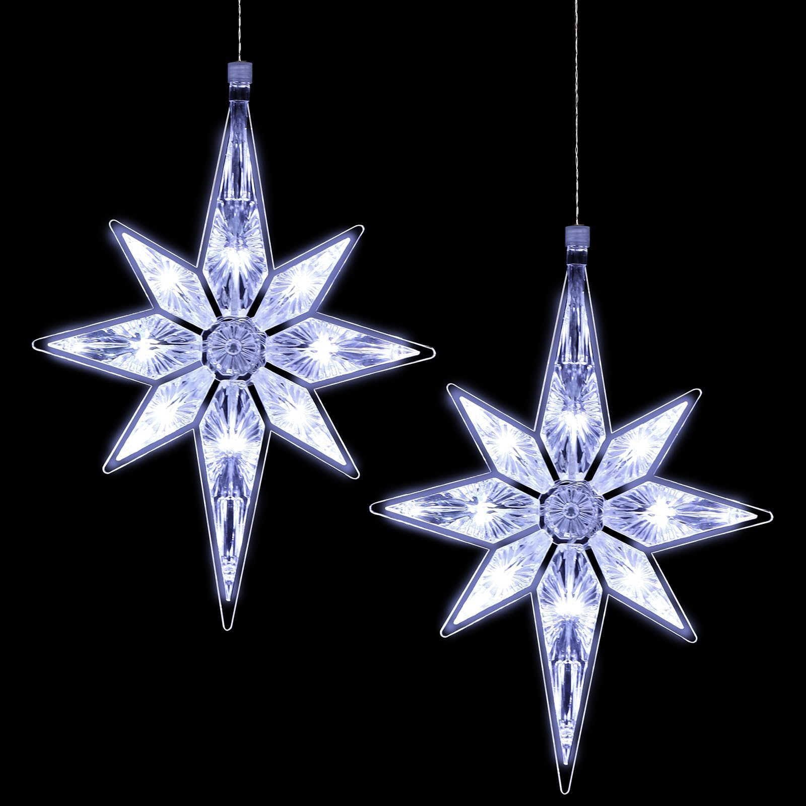 Amazon.com: 10.8 Inch Bethlehem Christmas Star Lights Plastic Lighted ...