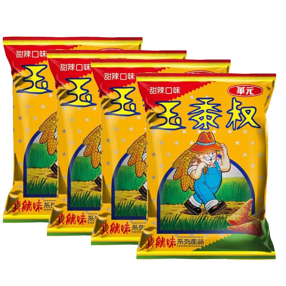 Amazon.com: Hwa Yuan Corn Cones Crispy Corn Snacks, Corn Cone Snacks ...