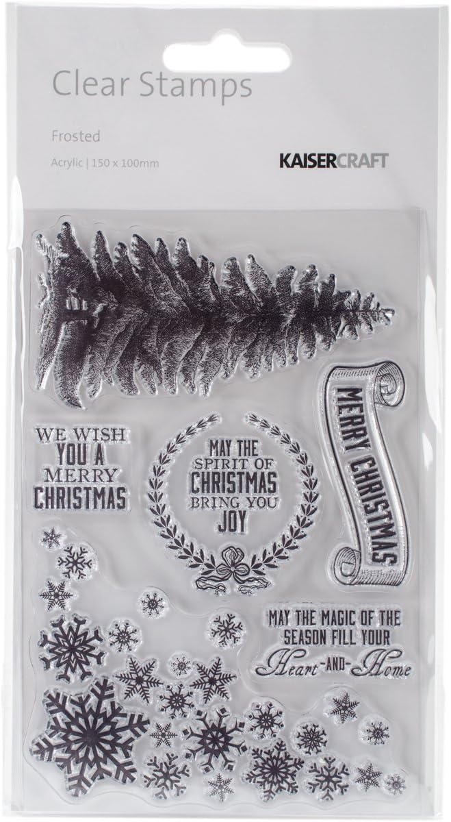 Amazon.com: Kaisercraft Frosted Clear Stamp Set, 20.1 x 10.9 x 0.3 cm ...