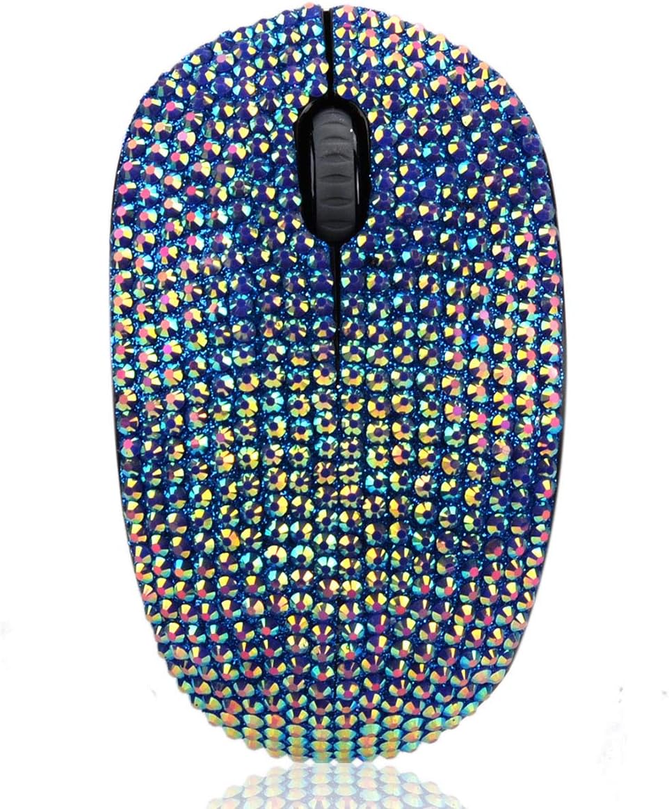 Amazon.com: Bling Dazzling 2.4GHz Wireless Silent Mouse Covered with ...