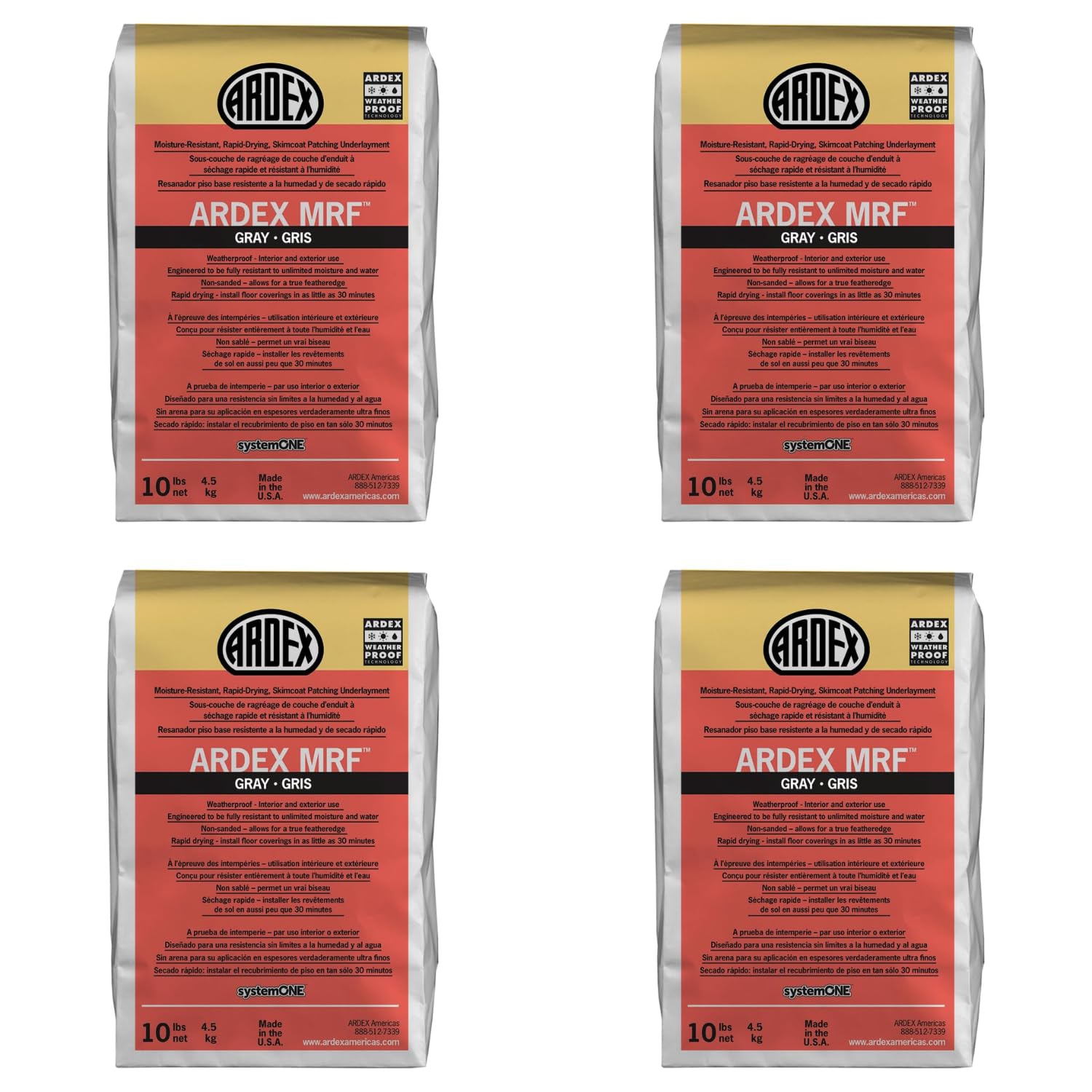 Ardex MRF Water Resistant Rapid-Drying, Cement Based Skimcoat Patching ...
