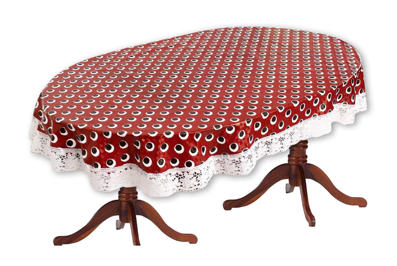 Buy CRAFT CITY Oval Shape Table Cover for 54" X 78", 4 Seater,with ...