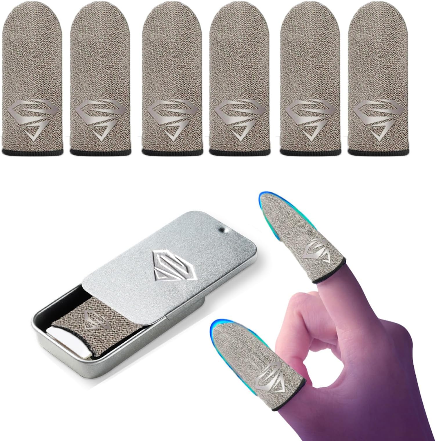 Amazon.com: Mobile Game Finger Caps Non-Slip Touch Screen Gloves Anti ...