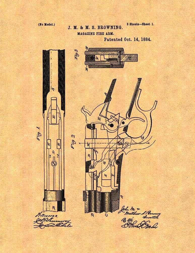 Amazon.com: Winchester 1886 and Model 71 Lever Action Rifles Patent ...
