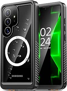 Amazon.com: Oterkin Waterproof Case for Samsung Galaxy S25 Ultra Case Compatible with MagSafe ...