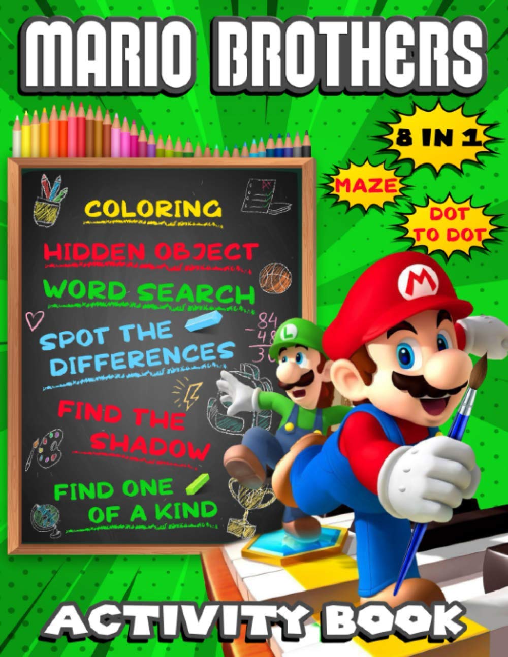 Buy Mario Brothers Activity Book: Fantastic One Of A Kind, Dot To Dot ...