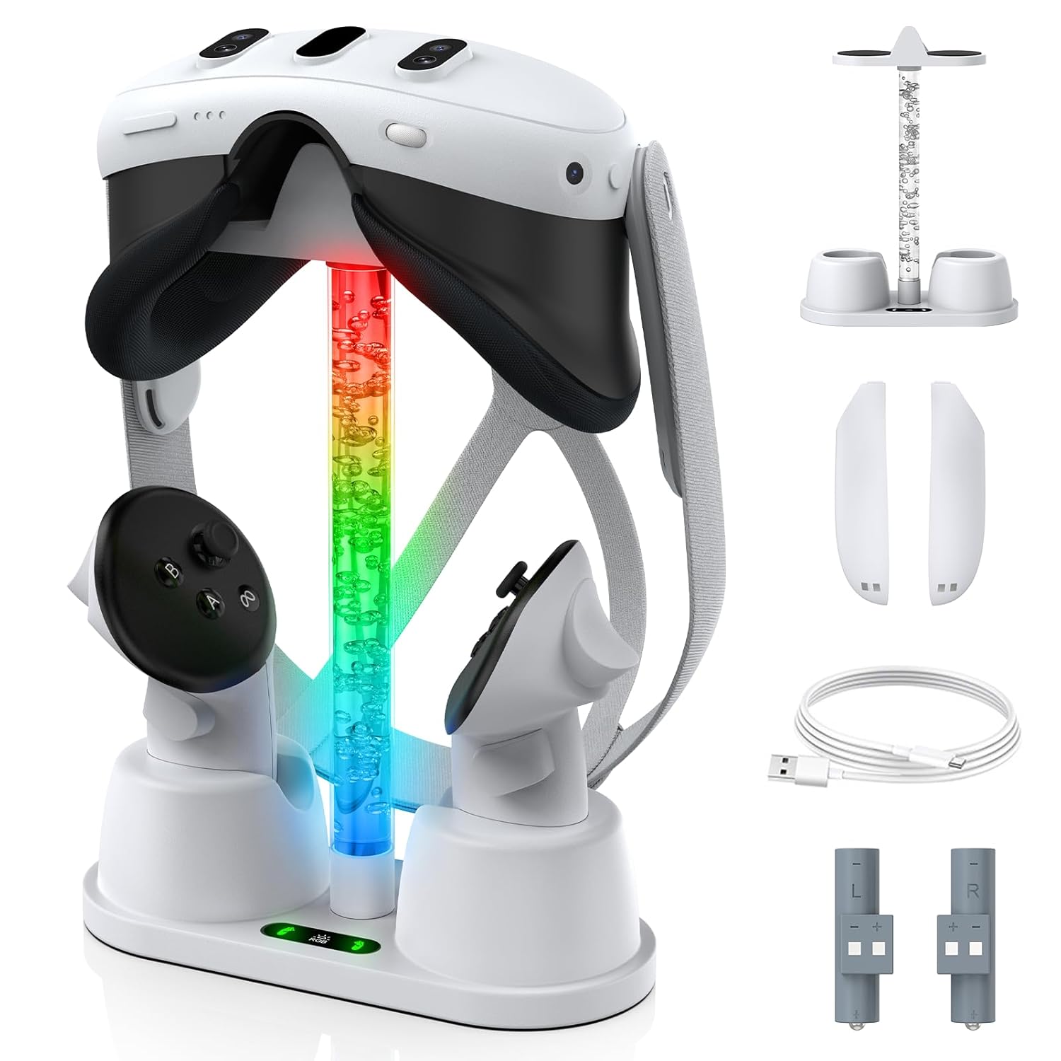 Charging Dock for Meta Quest 3, Quest 3 Charging Station with RGB Light ...