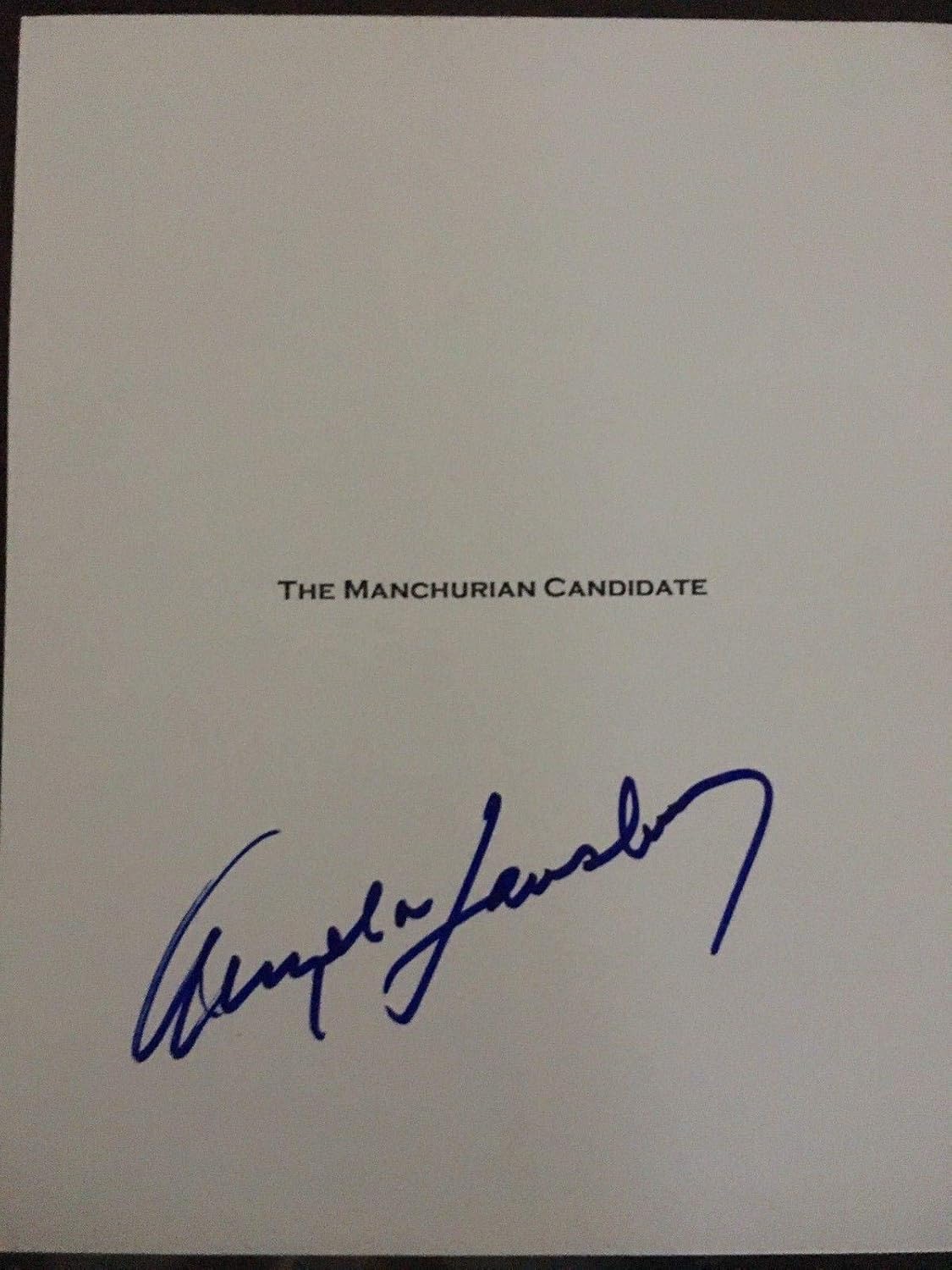 Angela Lansbury Signed Autograph "manchurian Candidate" Full Movie ...
