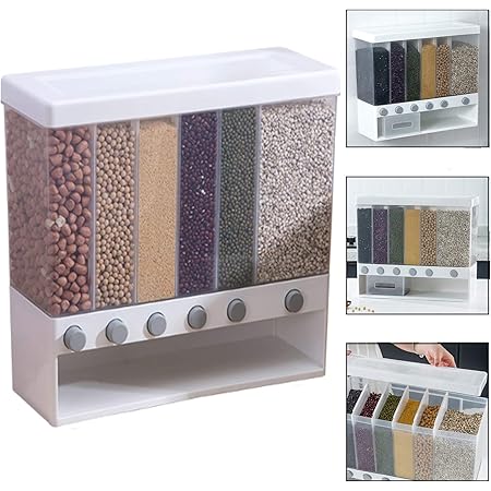 Amazon.com: M&R, Dry Food Dispenser, Rice Container, Bulk Food Storage ...
