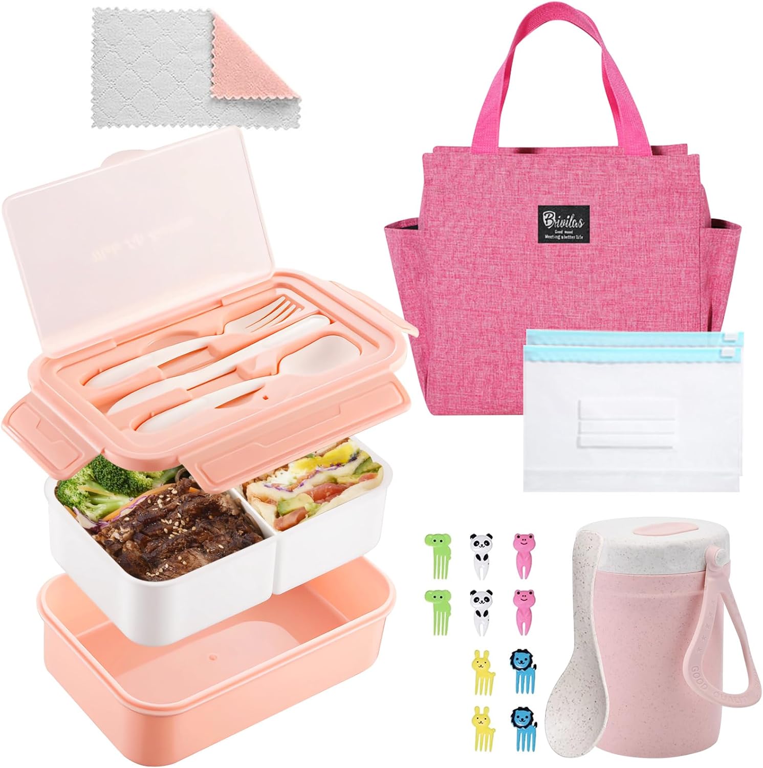 Amazon.com: SPIGHTDEX Bento Lunch Box for Kids & Adults, Leak-proof BPA ...