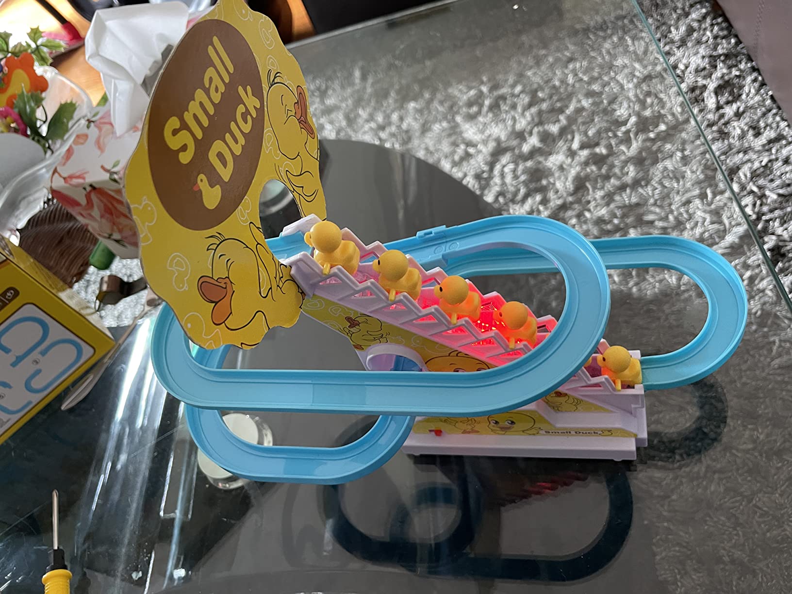 QINGBAO Roller Coaster Toy - Sensory Small Ducks Climbing Toys for ...