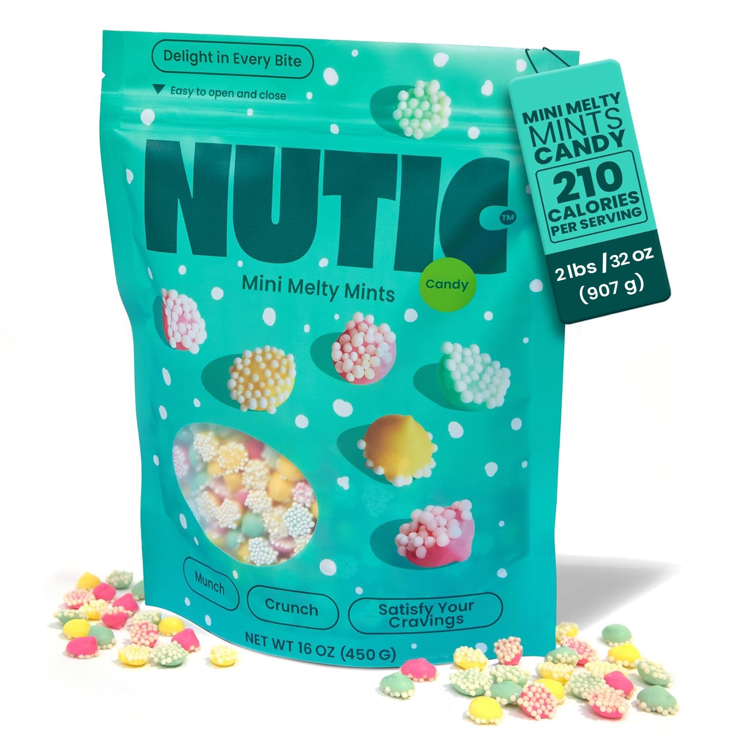Amazon.com : Nutic Mini Smooth and Melty Mints Nonpareils Candy - 2LB ...