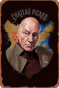 Amazon.com : Captain Picard Poster Vintage Tin Sign for Bar Office Home ...