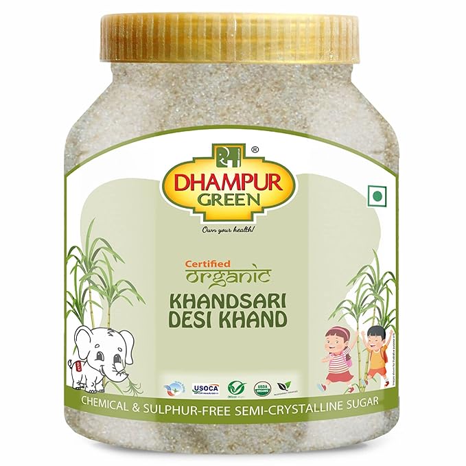 Dhampurgreen Organic Desi Khand Khandsari Sugar, 800g : Amazon.in ...