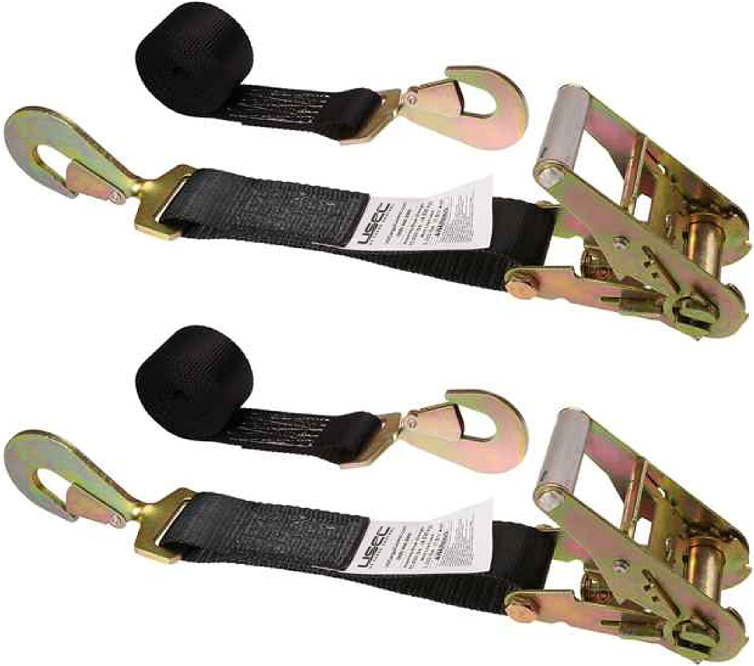 Amazon.com: US Cargo Control, Car Straps, Ratchet Straps with Snap Hook ...