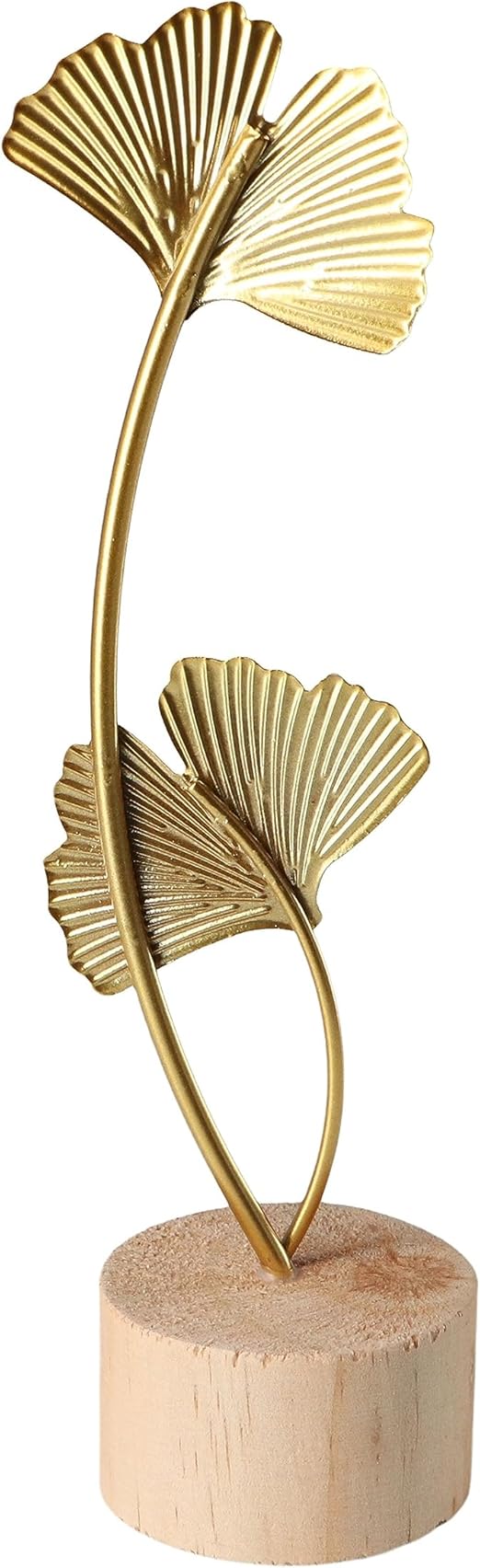 Nvzi Modern Ginkgo Leaf Statues with Base Metal Ginkgo Wine Cellar ...