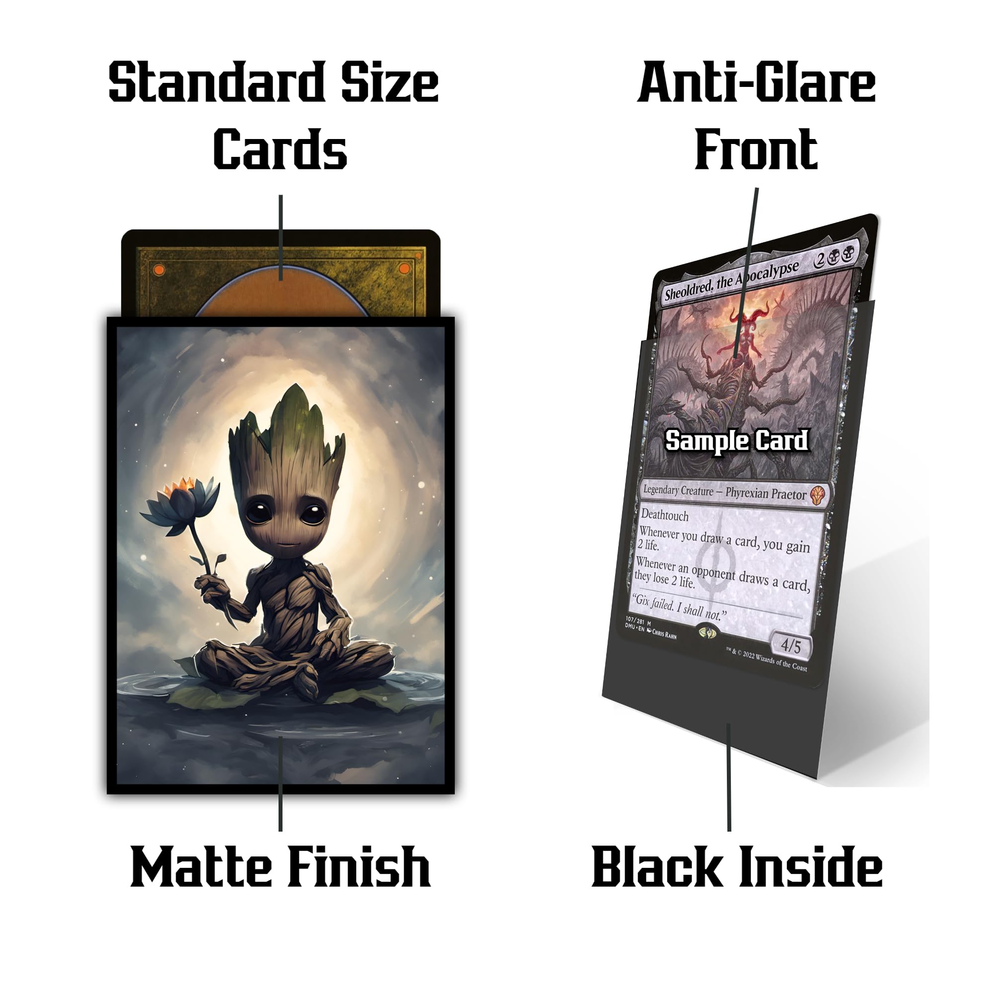 Snapklik.com : (Baby Lotus Root) - 100ct Matte TCG/MTG Card Art Sleeves By
