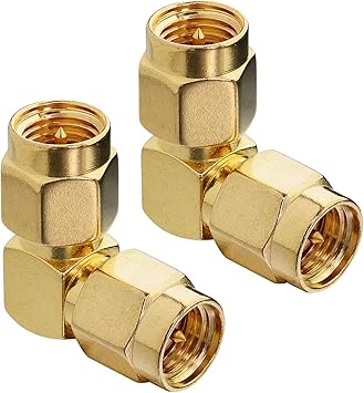 Amazon.com: Boobrie SMA Coax Adapter SMA 90 Degree Connector SMA Male to SMA Male Right Angle ...