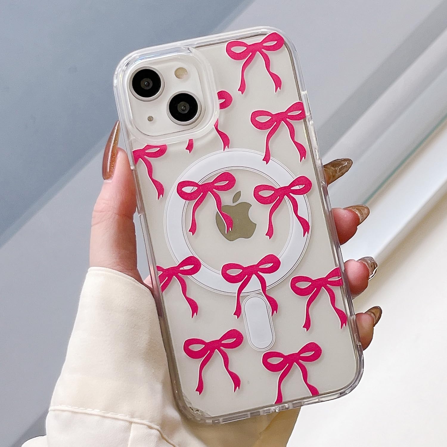 Amazon.com: UEEBAI Magnetic for iPhone 15 Plus Case & iPhone 14 Plus Case, Bow Case Compatible ...