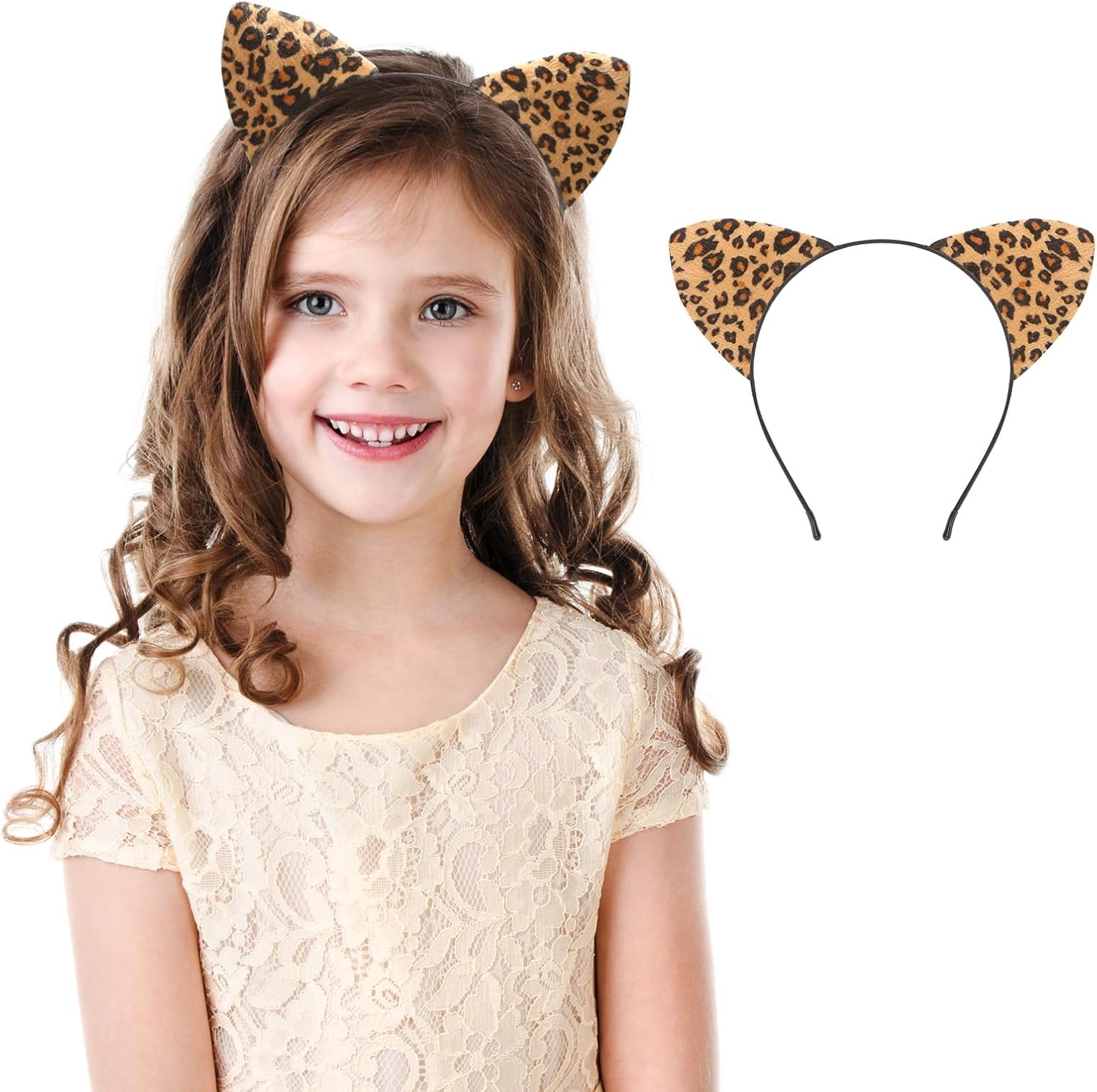 Amazon.com: Berjena Leopard Cat Ears Headband, Cheetah Ears, Animal ...