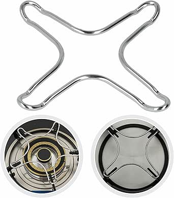 Gas Ring Reducer Stove Iron Stand Chrome Plated Safety Stars Hob Rack ...