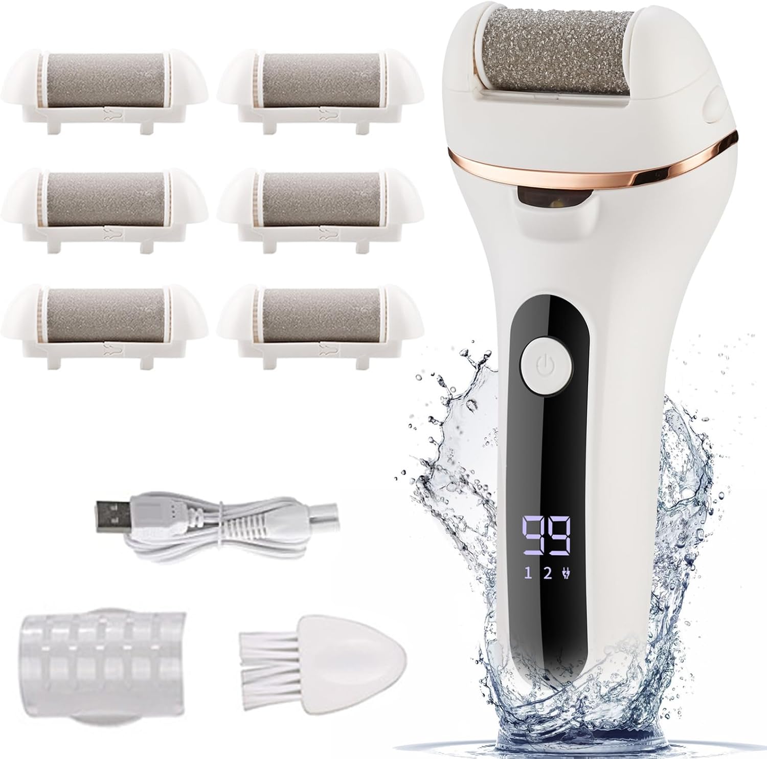 Electric Foot File, Professional Foot Callus Remover Rechargeable ...